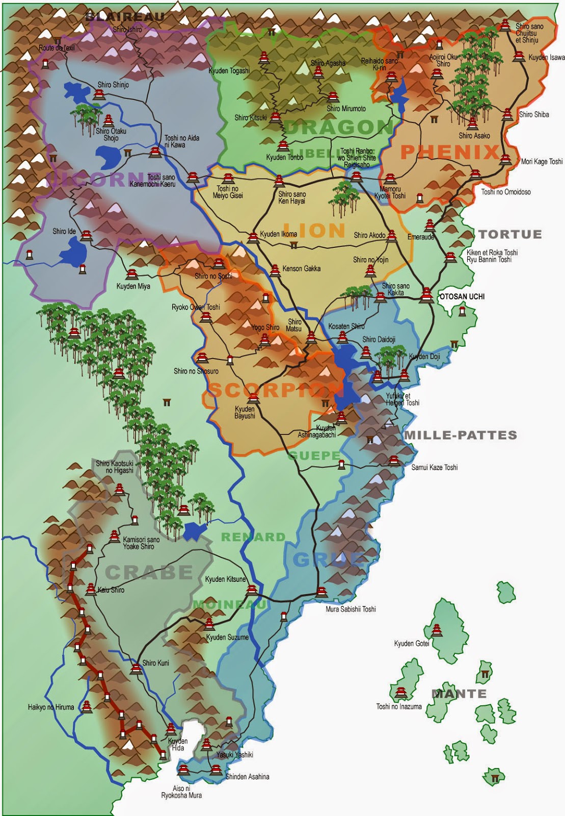L5R: Mapa de Rokugan